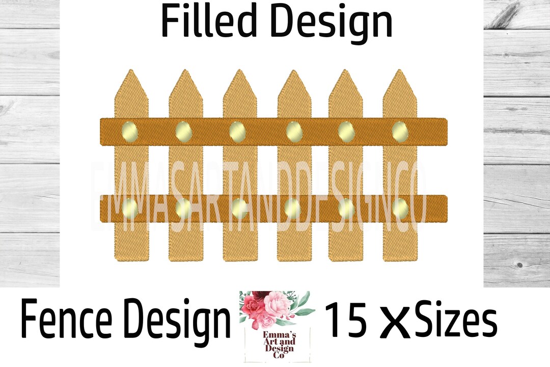 Fence Machine Embroidery Design, Machine Embroidery Fence Design ...