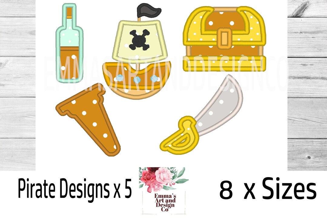 Pirate Machine Embroidery Design, Pirate Embroidery Designs, Embroidery ...