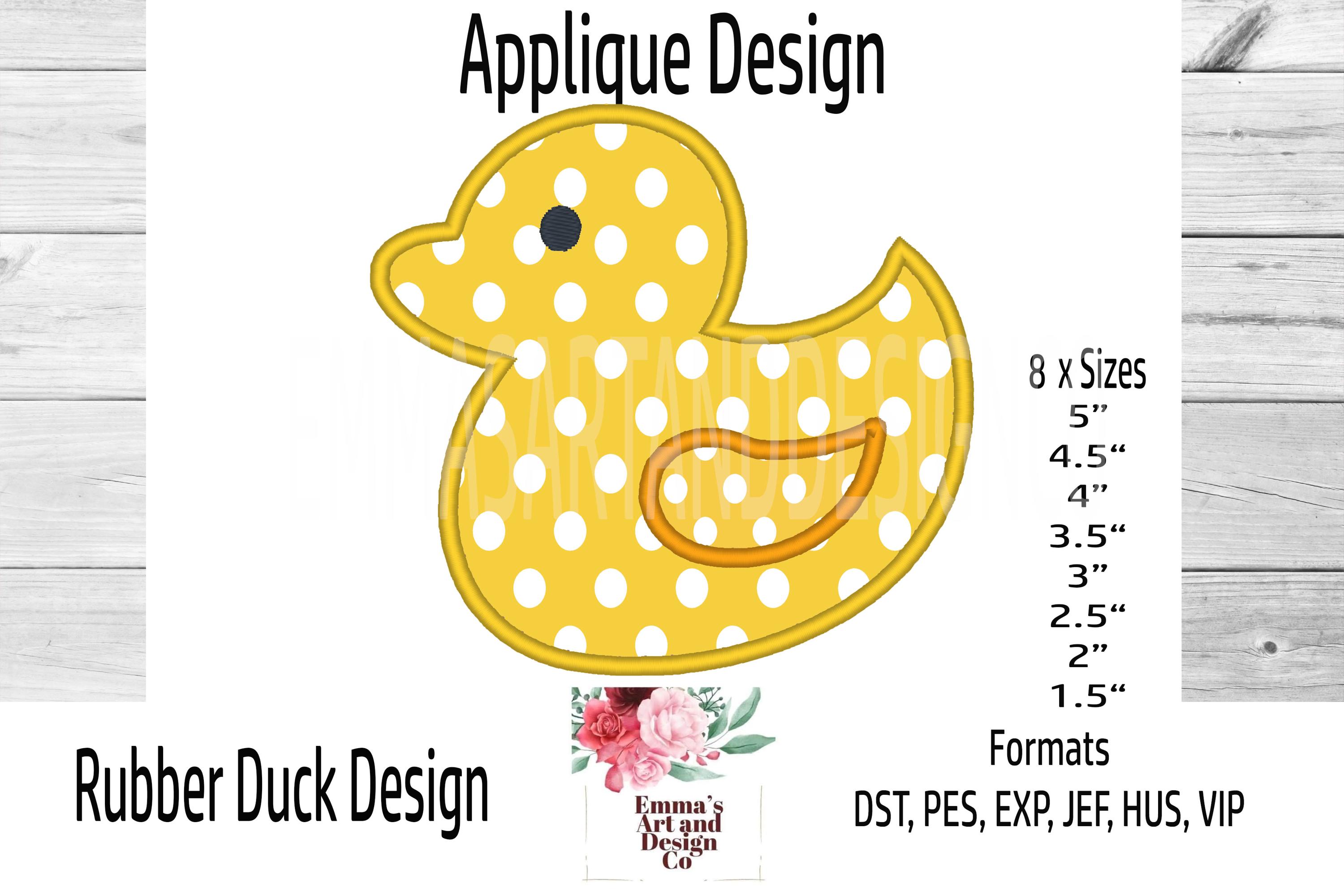 Rubber Duck Machine Embroidery Design, Machine Embroidery Toy Design ...