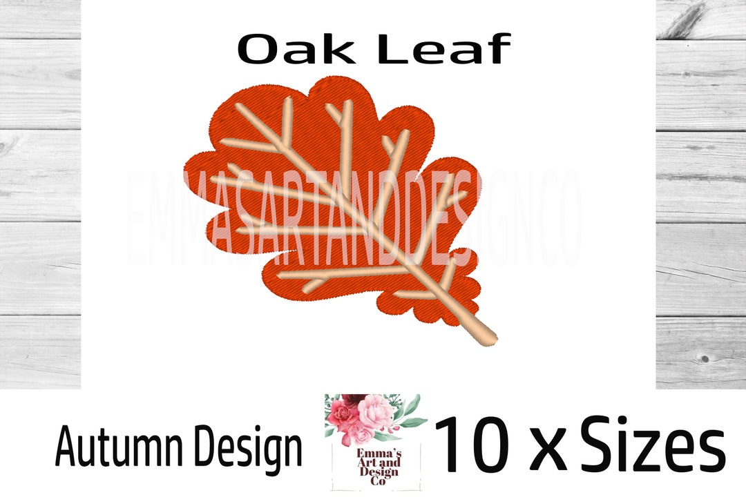 Leaf Machine Embroidery Design, Fall Machine Embroidery Design, Machine ...
