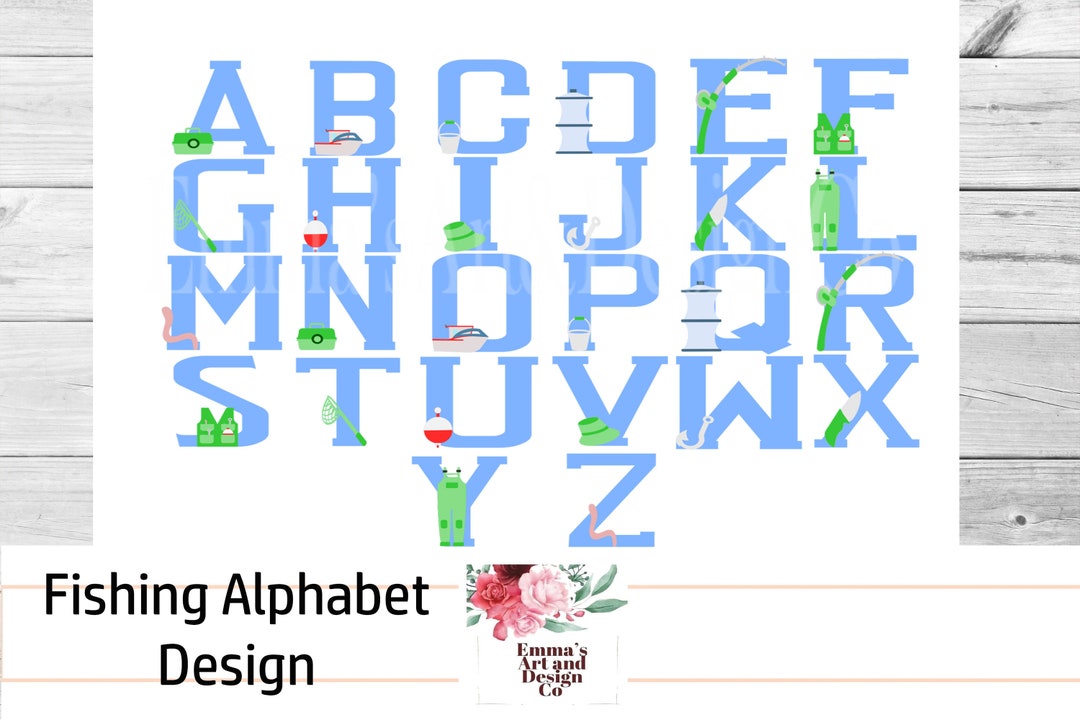Fishing SVG Bundle, Fishing Clipart, Alphabet Svg, Fishing SVG, Cut ...