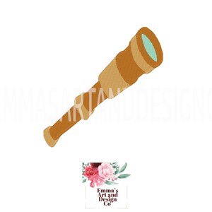 Telescope Machine Embroidery Design, Pirate Telescope Embroidery ...