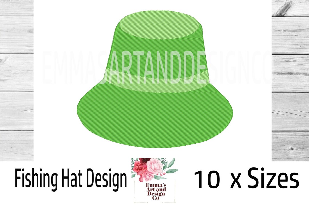 Fishing Hat Machine Embroidery Design, Fishing Hat Embroidery Designs ...