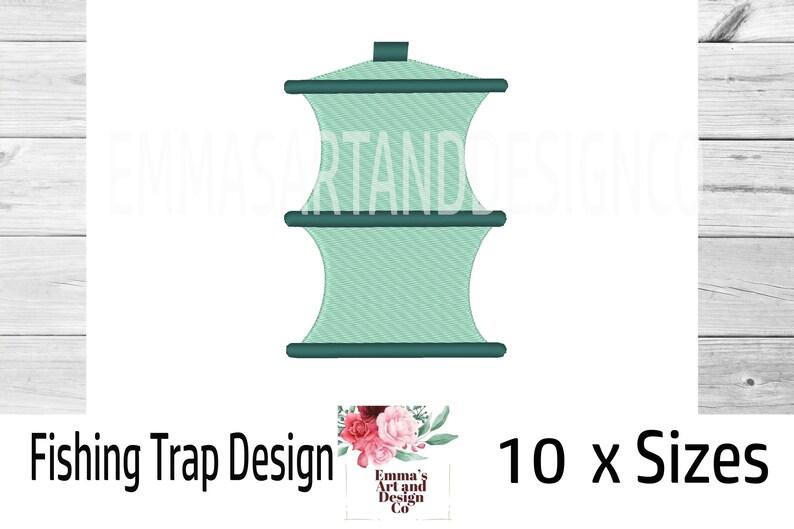 Fish Trap Machine Embroidery Design, Fishing Trap Embroidery Designs ...