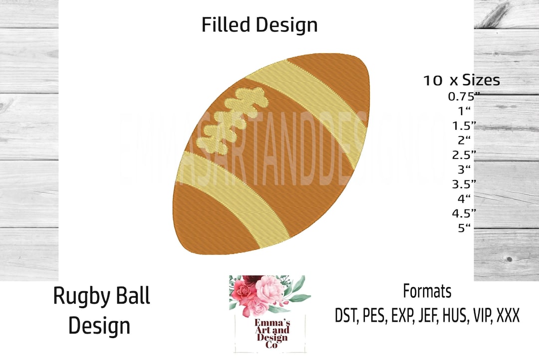 Rugby Machine Embroidery Design, Rugby Design, Rugby Machine Embroidery ...