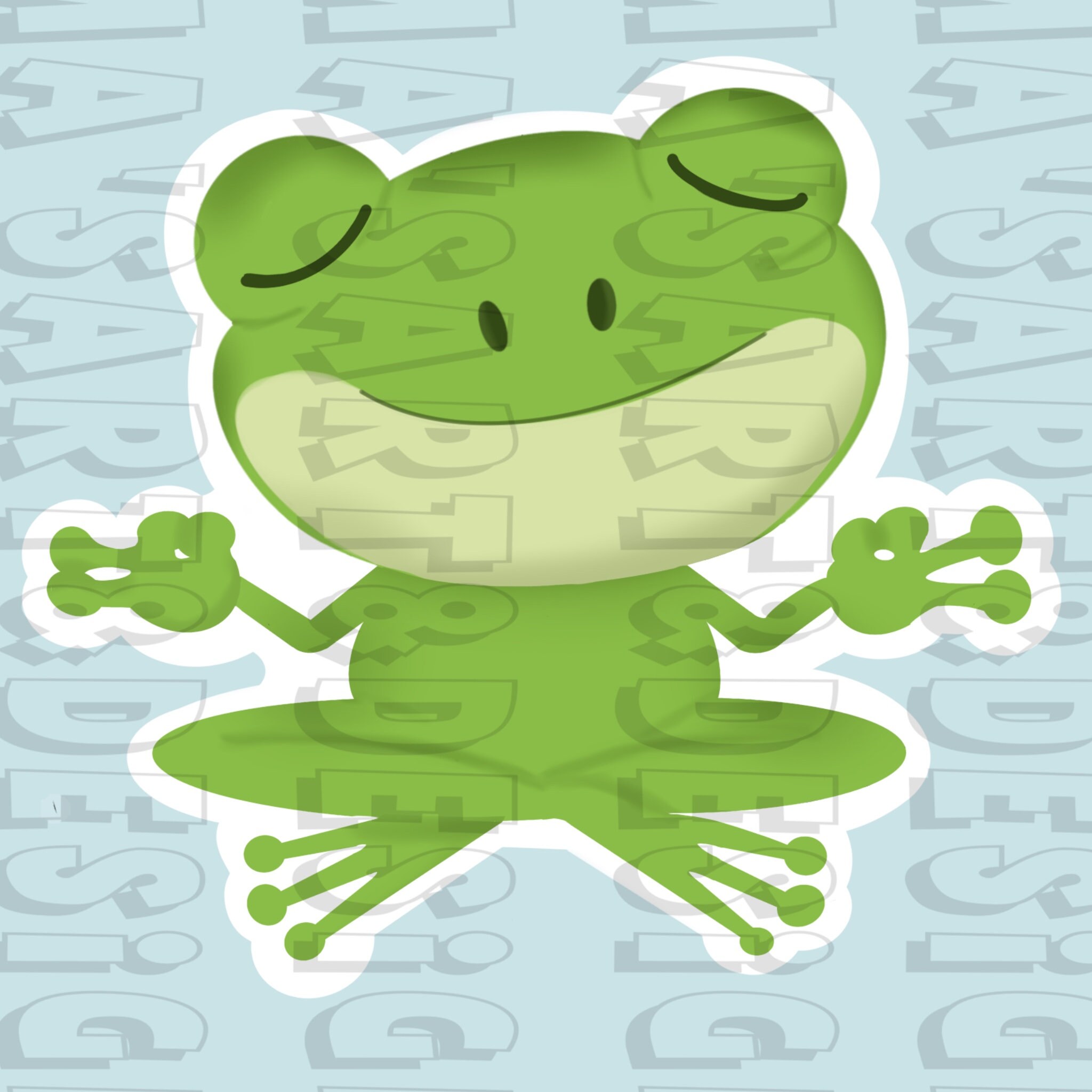 Frog Stickers Printable Frog Sticker Download Frog Sticker - Etsy
