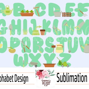 Gardening SVG Bundle, Gardening Tools Clipart, Alphabet Svg, Gardener ...