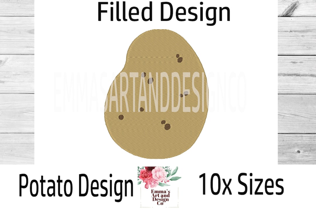 Potato Machine Embroidery Design, Machine Embroidery Potato, Potato ...