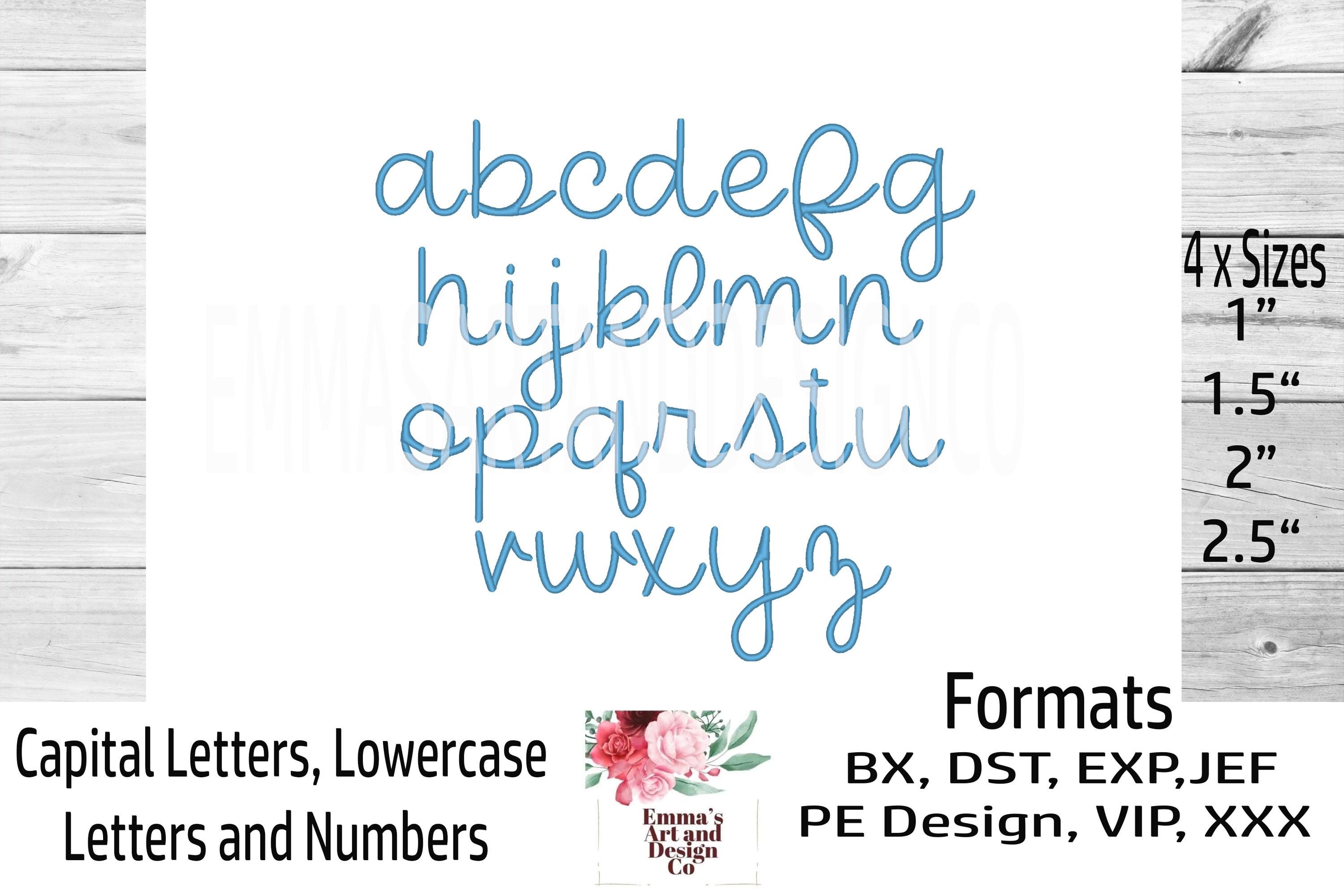 Script Machine Embroidery Font , Machine Embroidery Design , Cursive BX ...