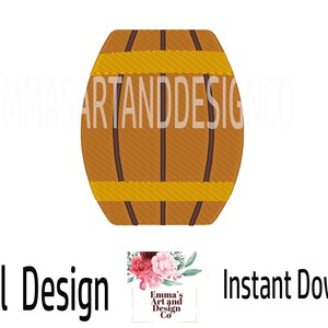 Barrel Machine Embroidery Design, Wooden Barrel Embroidery Designs ...