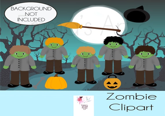 Halloween Clipart Halloween PNG Zombie Clipart Halloween - Etsy