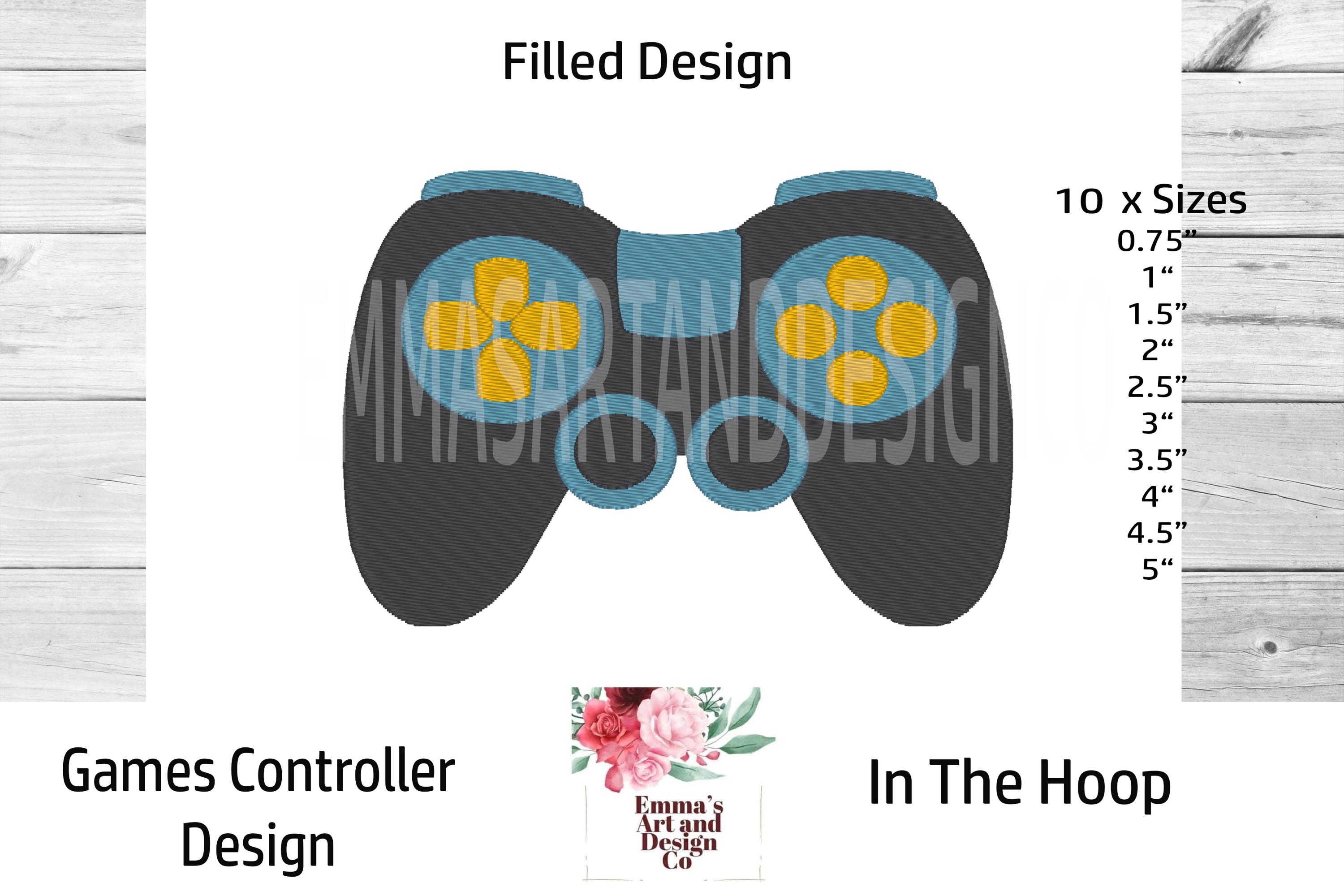 Video Game Controller Embroidery Design, Mini Game Controller, Machine ...