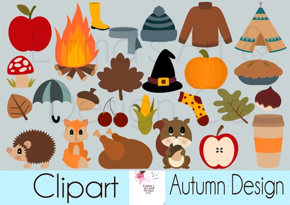 Autumn Digital Stamps Fall PNG Clipart Fall Clipart Images - Etsy