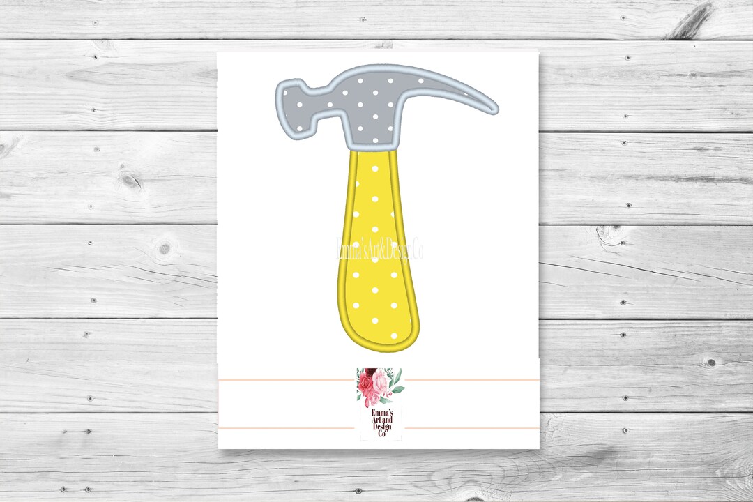 Machine Embroidery Hammer Design, Tool Embroidery Design, Father's Day ...
