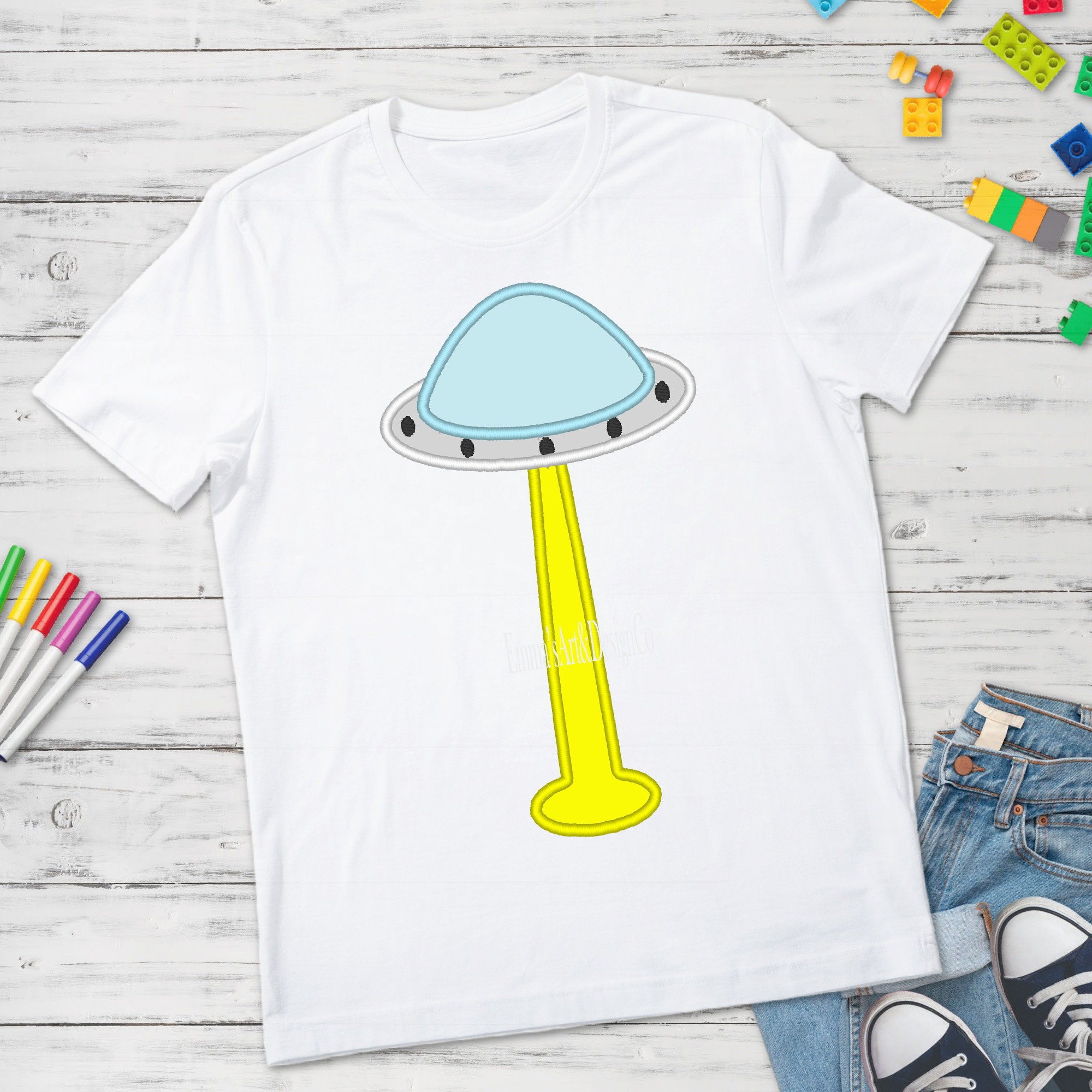 Machine Embroidery Spaceship Design Machine Embroidery UFO - Etsy