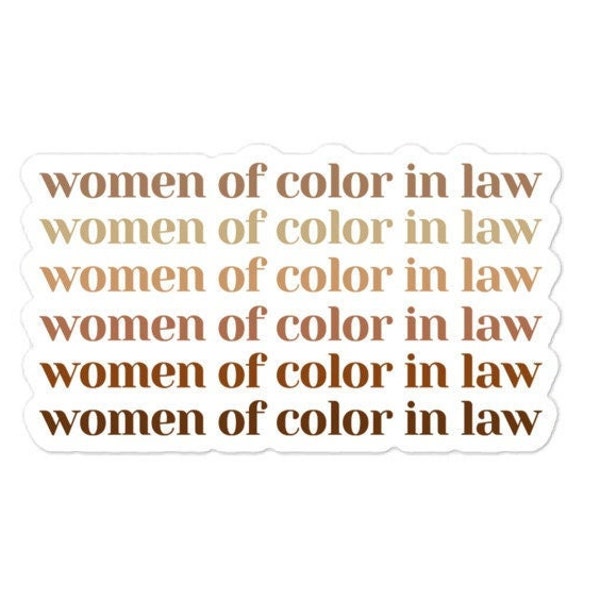 Women of Color in Law Sticker Attorney Aesthetic Sticker, Decal Lawyer ...