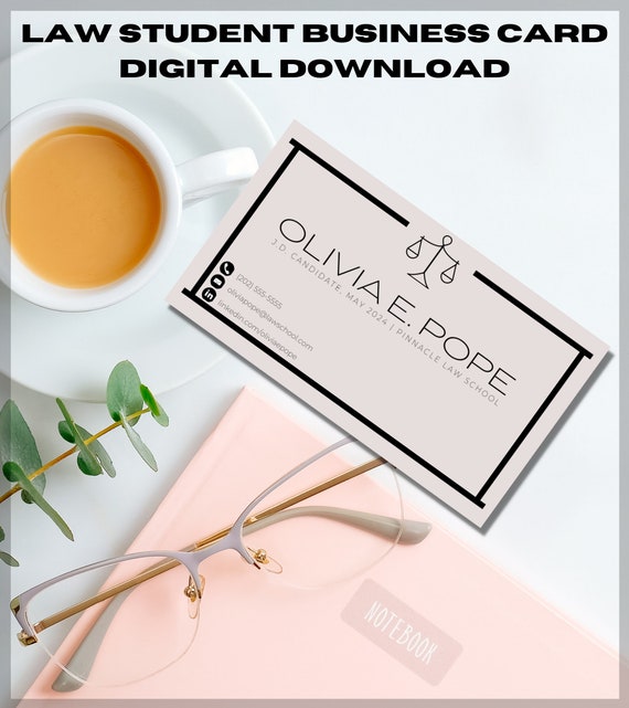 Law Student Business Card Template