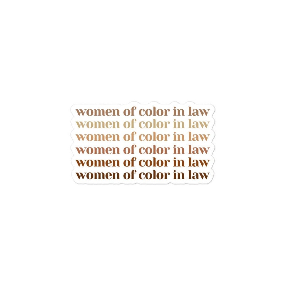Women of Color in Law Sticker Attorney Aesthetic Sticker, Decal Lawyer ...