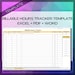 Billable Hours Tracker Template Excel PDF Word Bundle - Etsy