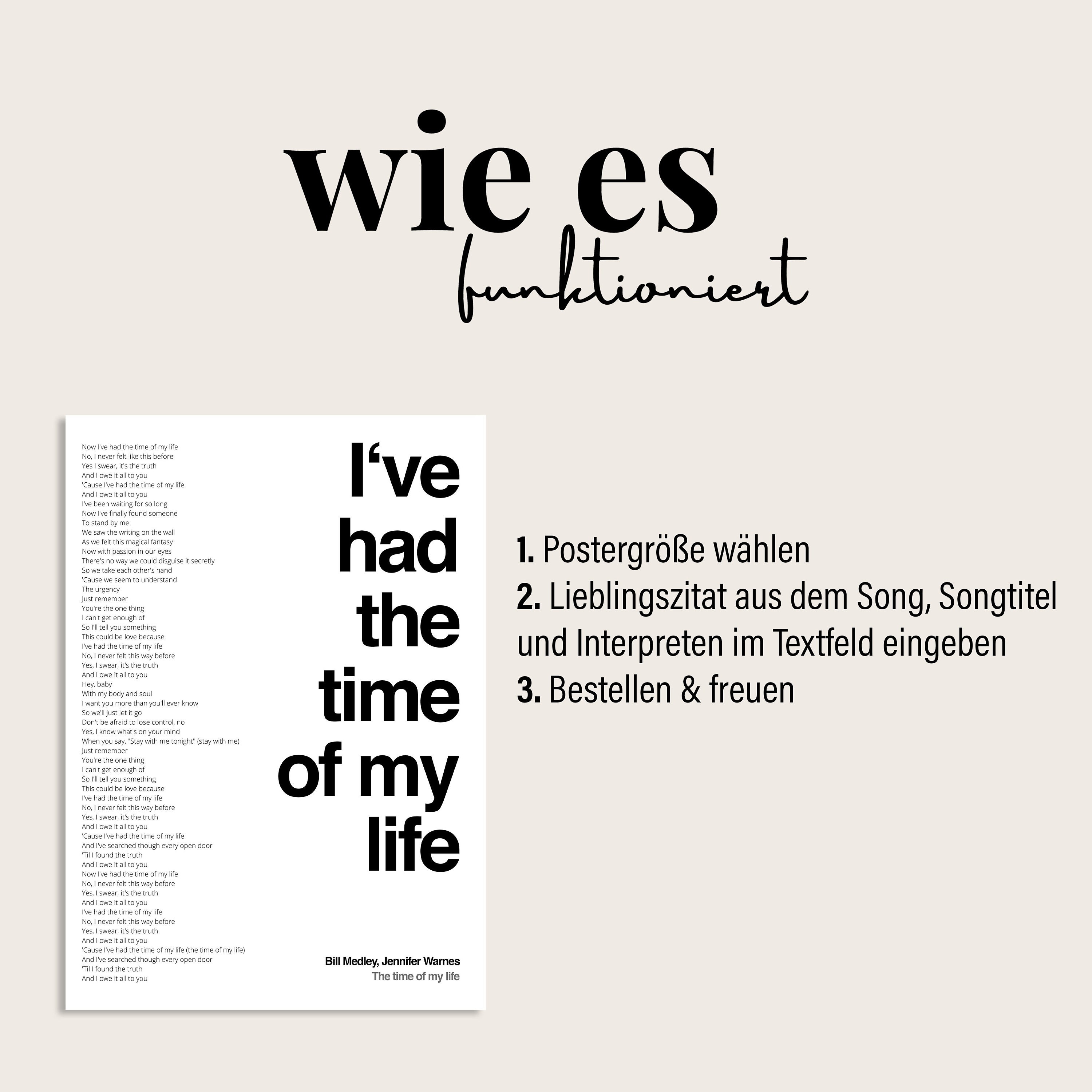 Personalisiertes Songtext Poster Poster mit Lieblingslied | Etsy