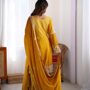 Yellow Salwar Kameez Sharara Suit for Women Kurtis for Women Indian ...