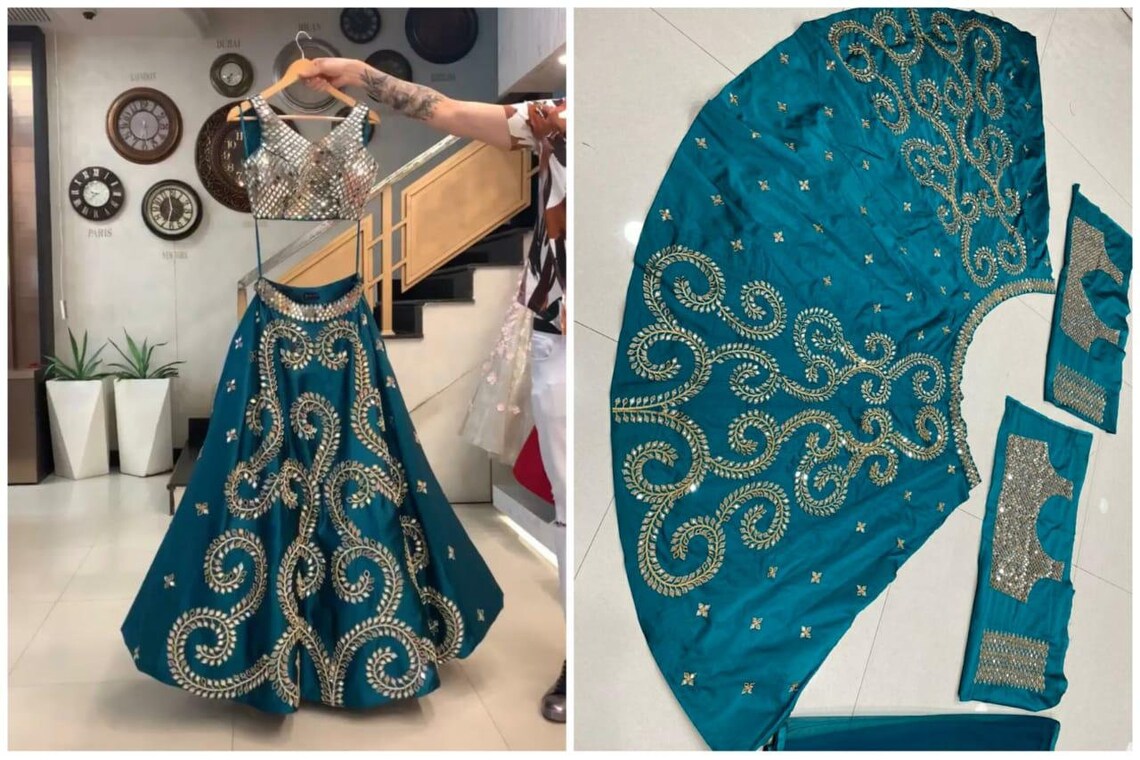Mirror Work Lehenga Choli for Women or Girls Indian Wedding - Etsy