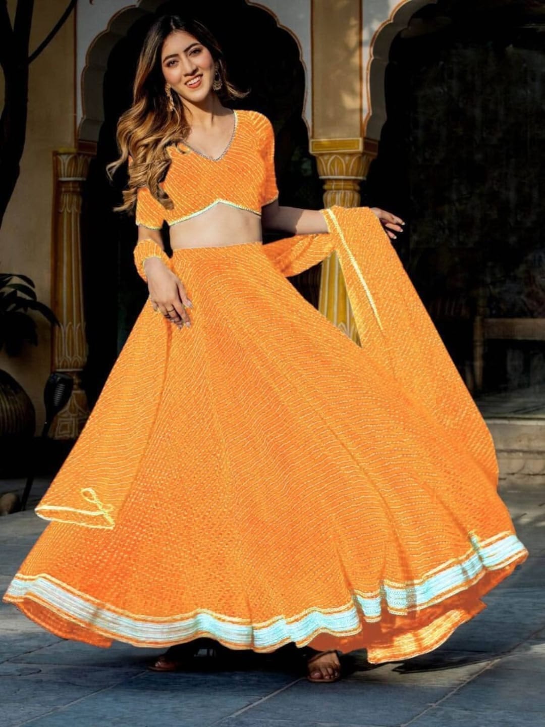 Mustered Yellow Lehenga Choli for Women Ready to Wear Indian Wedding ...