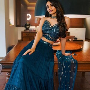 Blue Lehenga Choli for Women Indian Wedding Wear Lehenga Choli Party ...