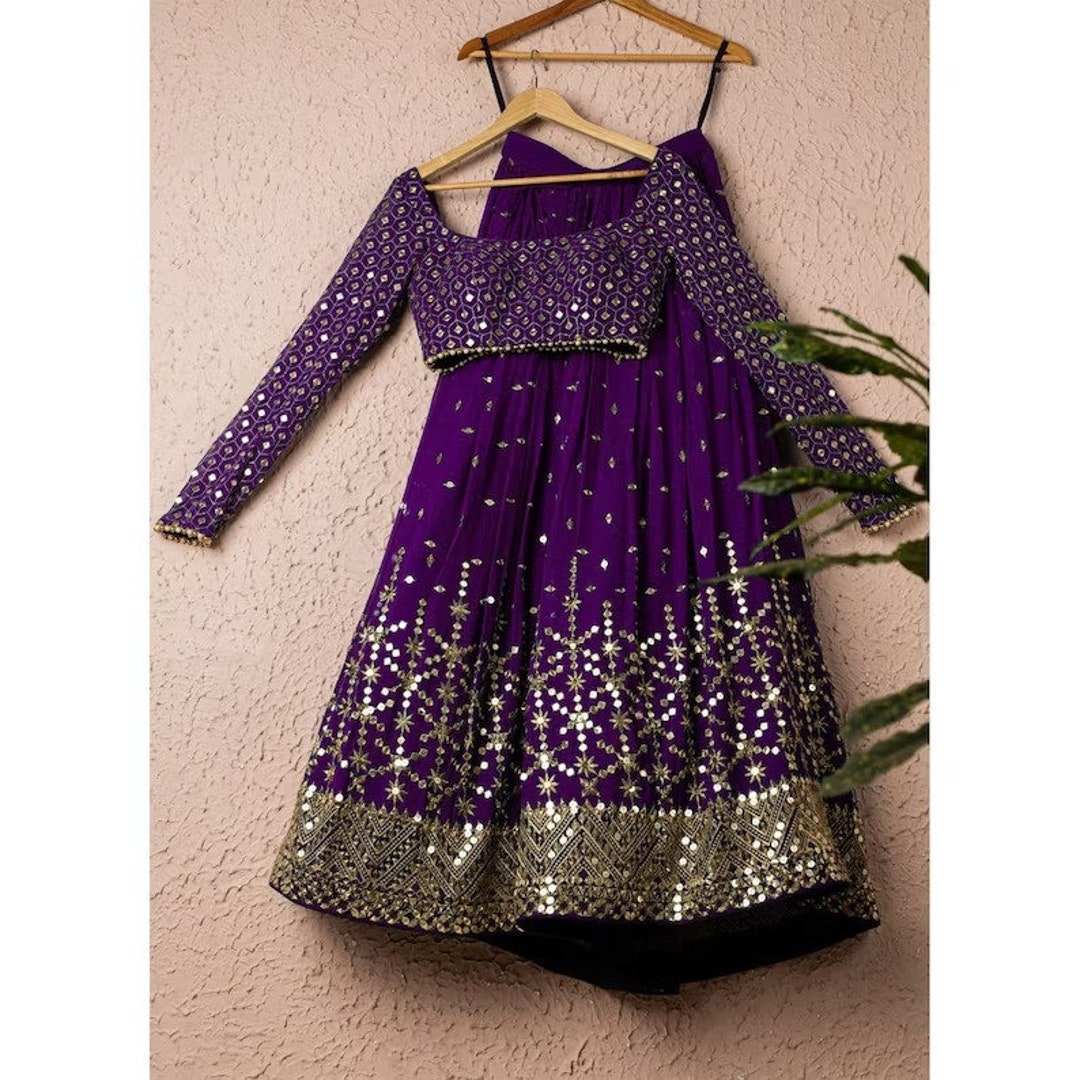 Trending Purple Lehenga Choli for Women Indian Wedding Lehengha Choli ...