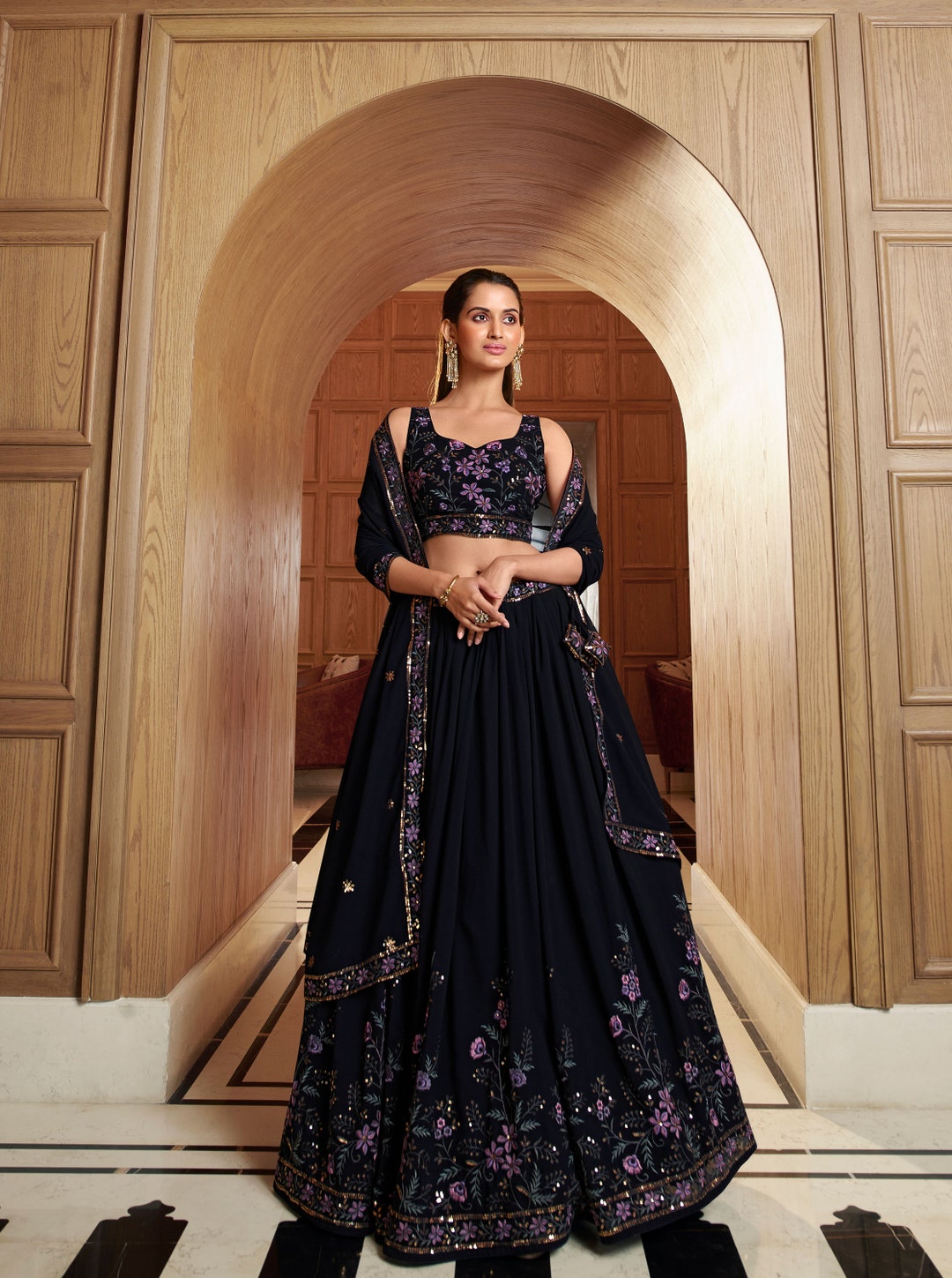 Lehenga Choli for Women Blue Indian Wedding Wear Lehnga Choli Bridal ...