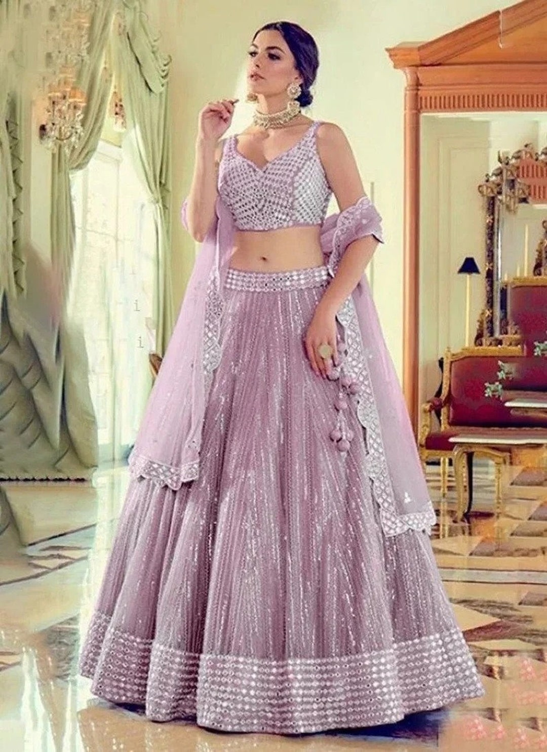 Purple Lehenga Choli for Women Designer Ready to Wear Indian Weeding ...
