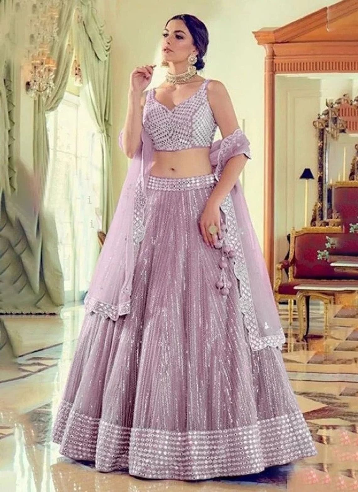 Purple Lehenga Choli for Women Designer Ready to Wear Indian - Etsy