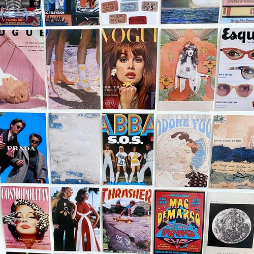 Vintage Retro Aesthetic Wall Collage 40 Physical Prints Etsy
