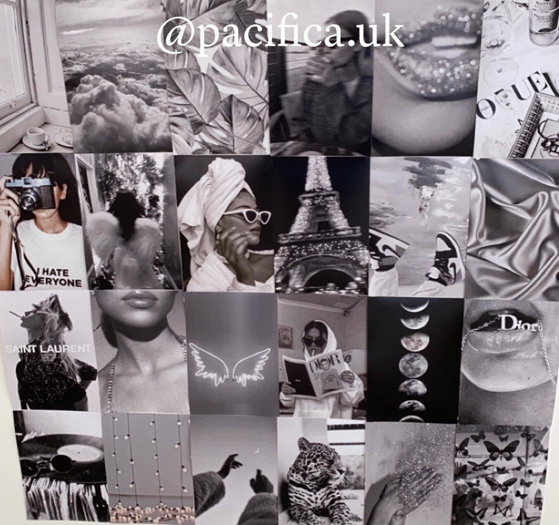 WALL COLLAGE KIT Black And White aesthetic prints | Etsy