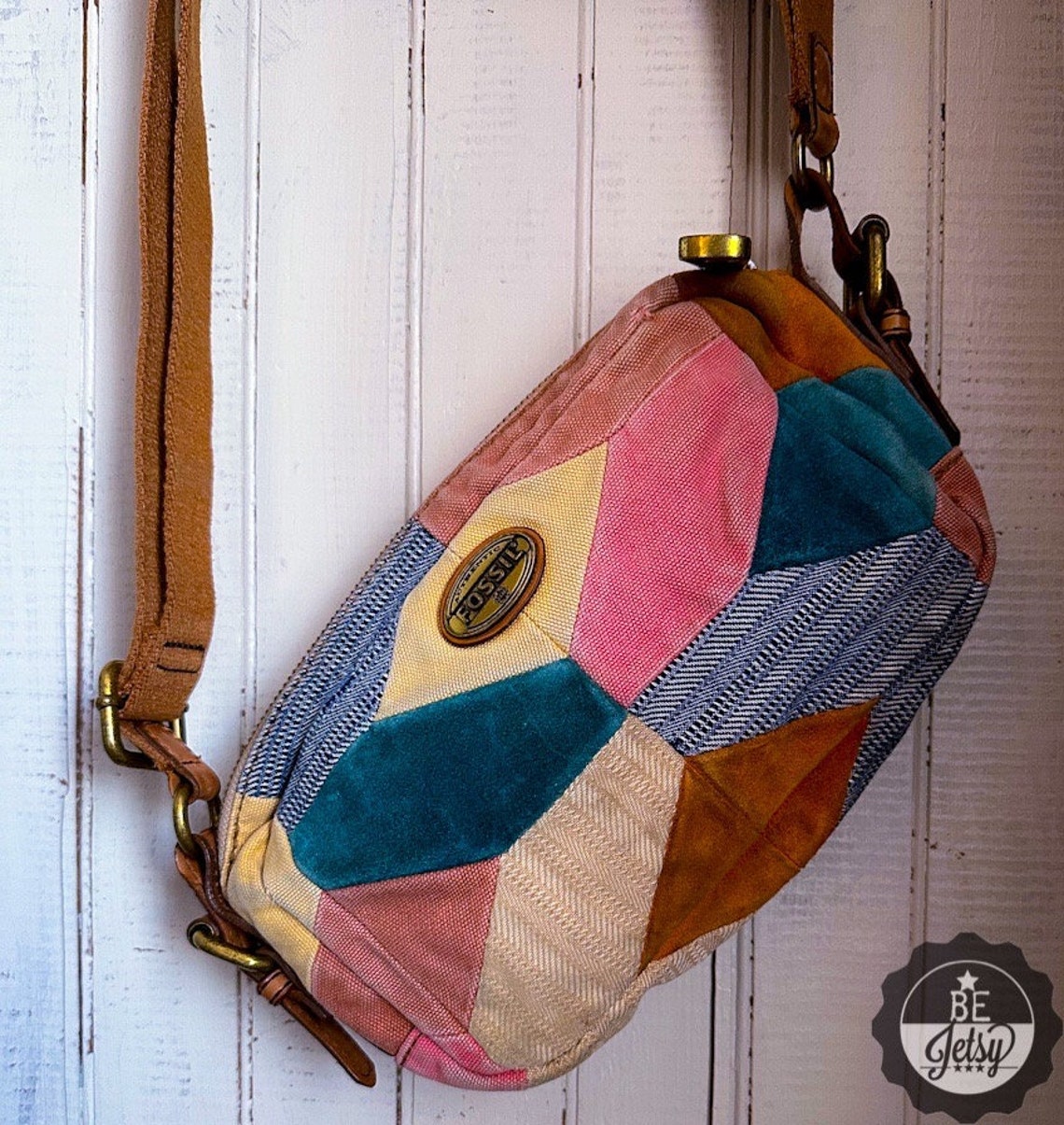 Fossil Vintage Patchwork Crossbody - Etsy