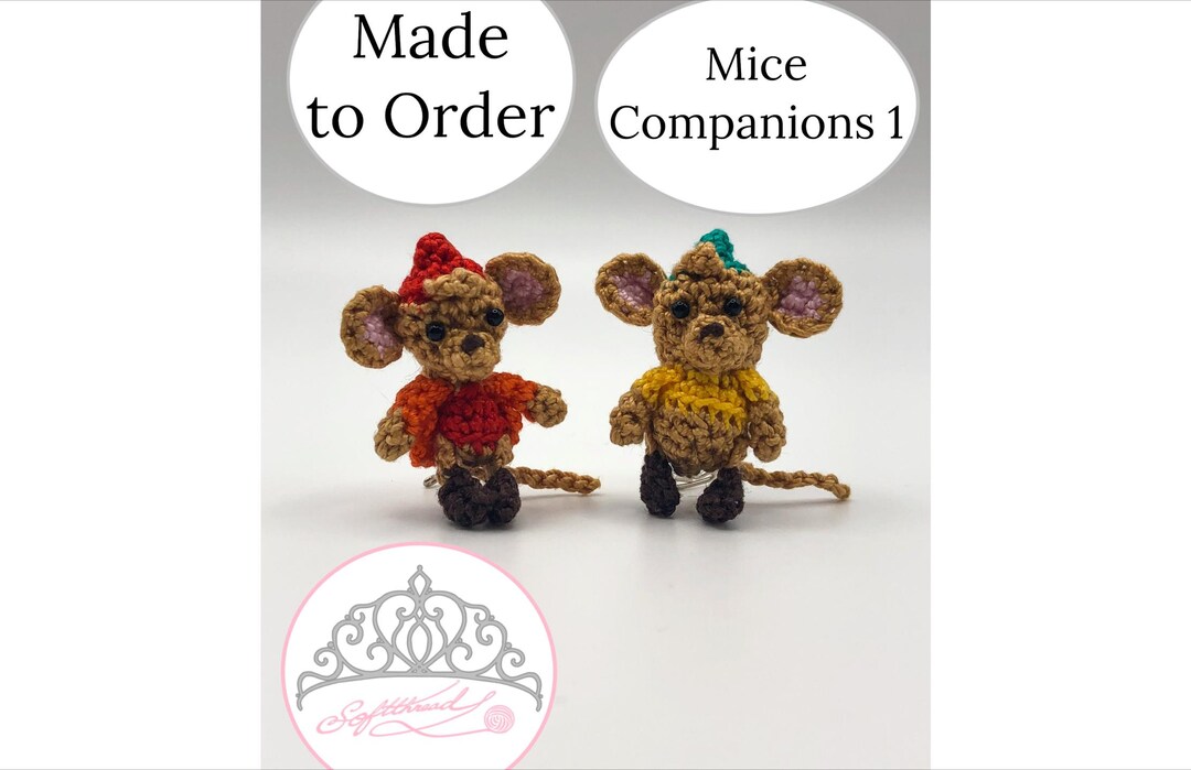 Mice Companions 1- Made to Order Crochet Figurine - Etsy