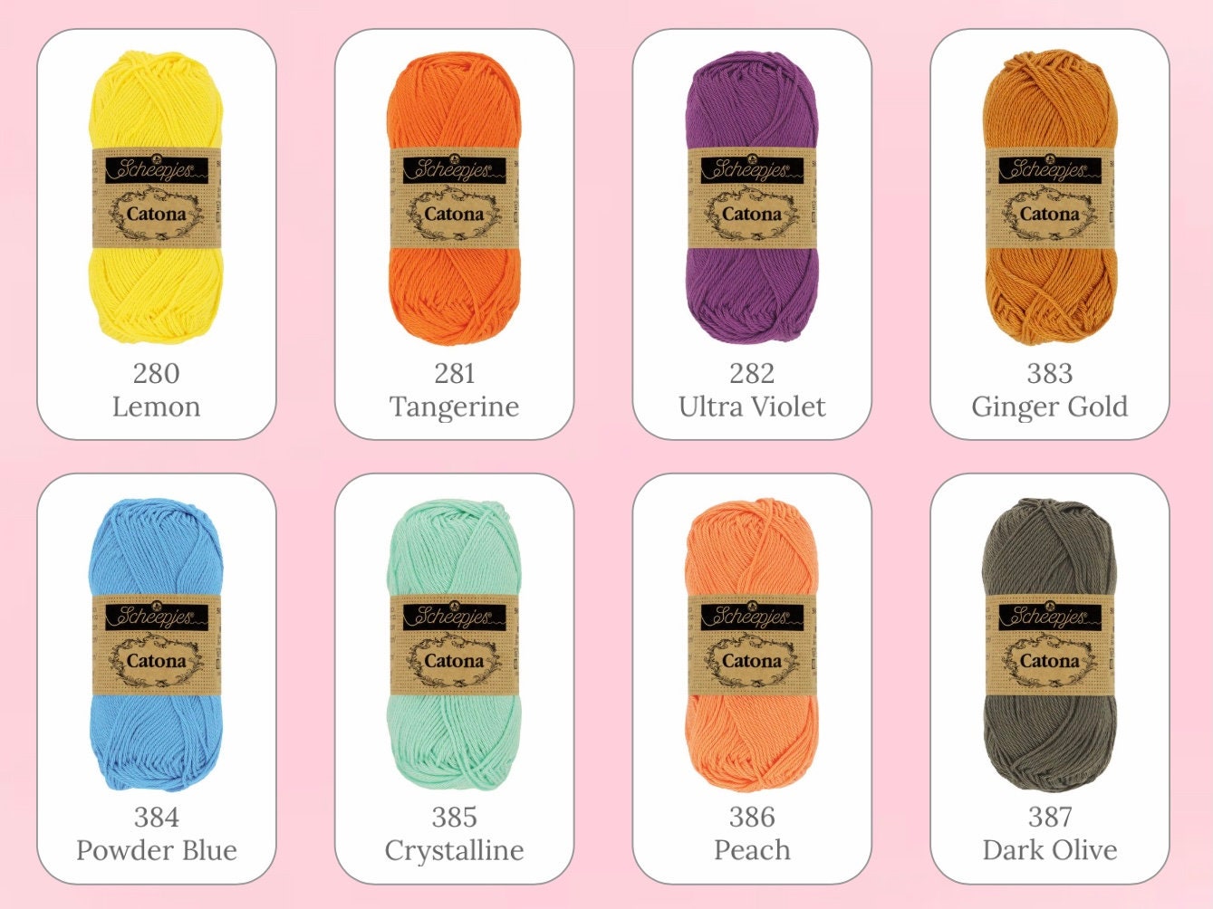 Catona 50g Yarn- Color Codes 074-395 / Scheepjes Brand - Etsy