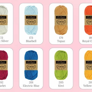 Catona 50g Yarn- Color Codes 074-395 / Scheepjes Brand - Etsy