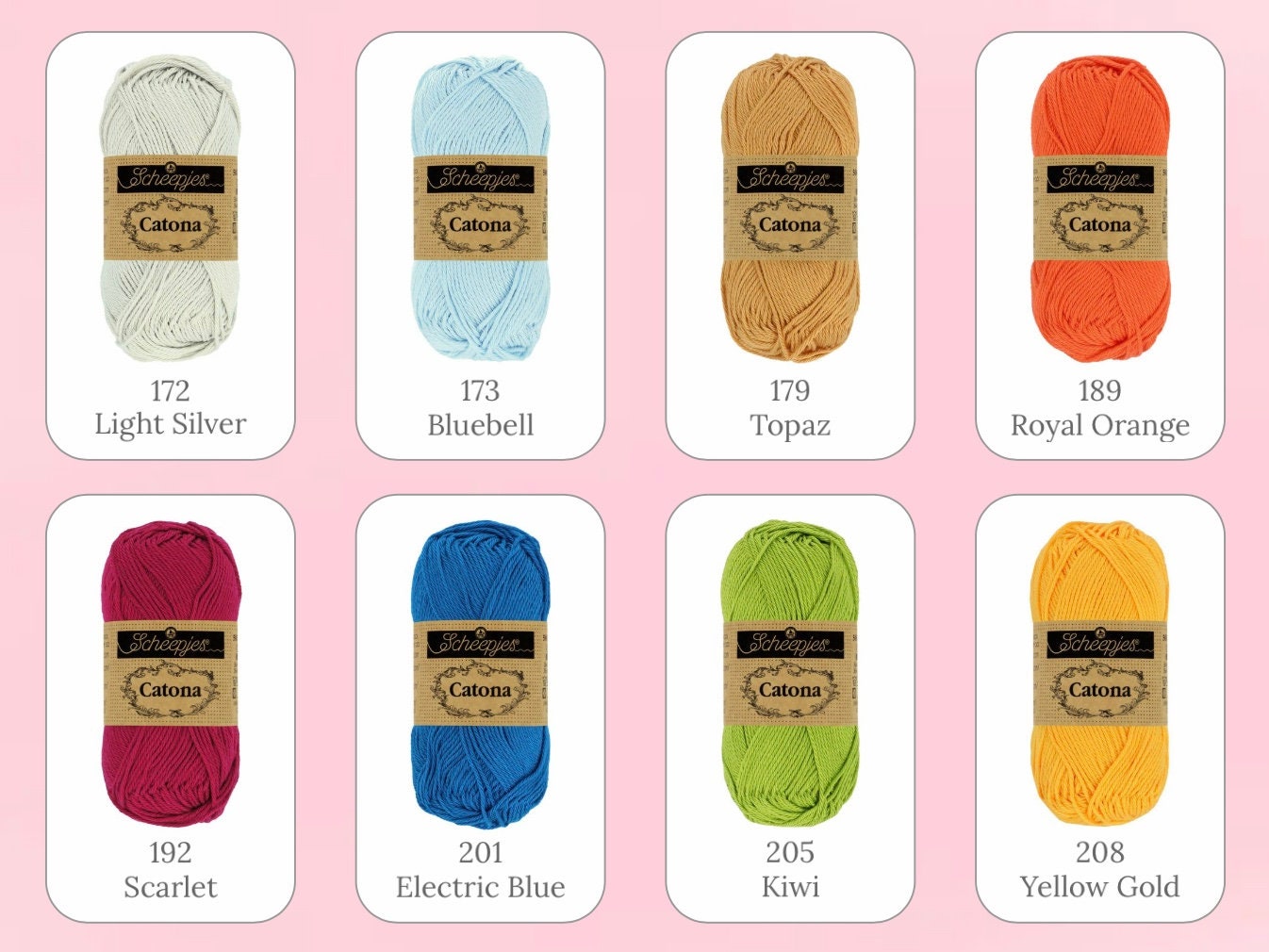 Catona 50g Yarn- Color Codes 074-395 / Scheepjes Brand - Etsy