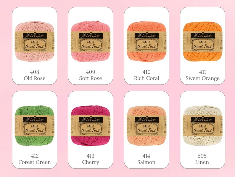 Maxi Sweet Treat 25g Yarn- Color Codes 398-786 / Scheepjes Brand - Etsy