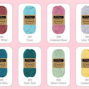 Catona 50g Yarn- Color Codes 396-604 / Scheepjes Brand - Etsy