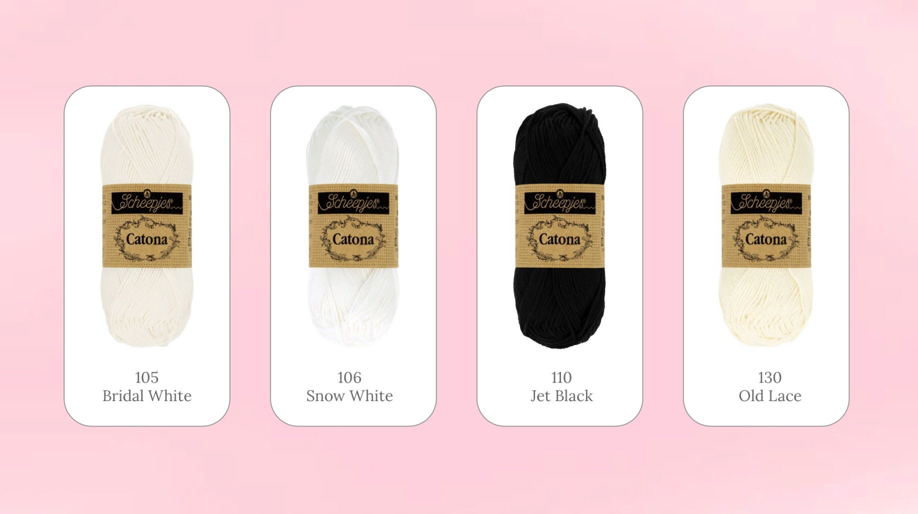 Catona 100g Yarn- Color Codes 105-130 / Scheepjes Brand - Etsy