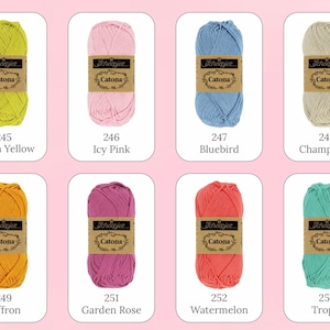 Catona 50g Yarn- Color Codes 074-395 / Scheepjes Brand - Etsy