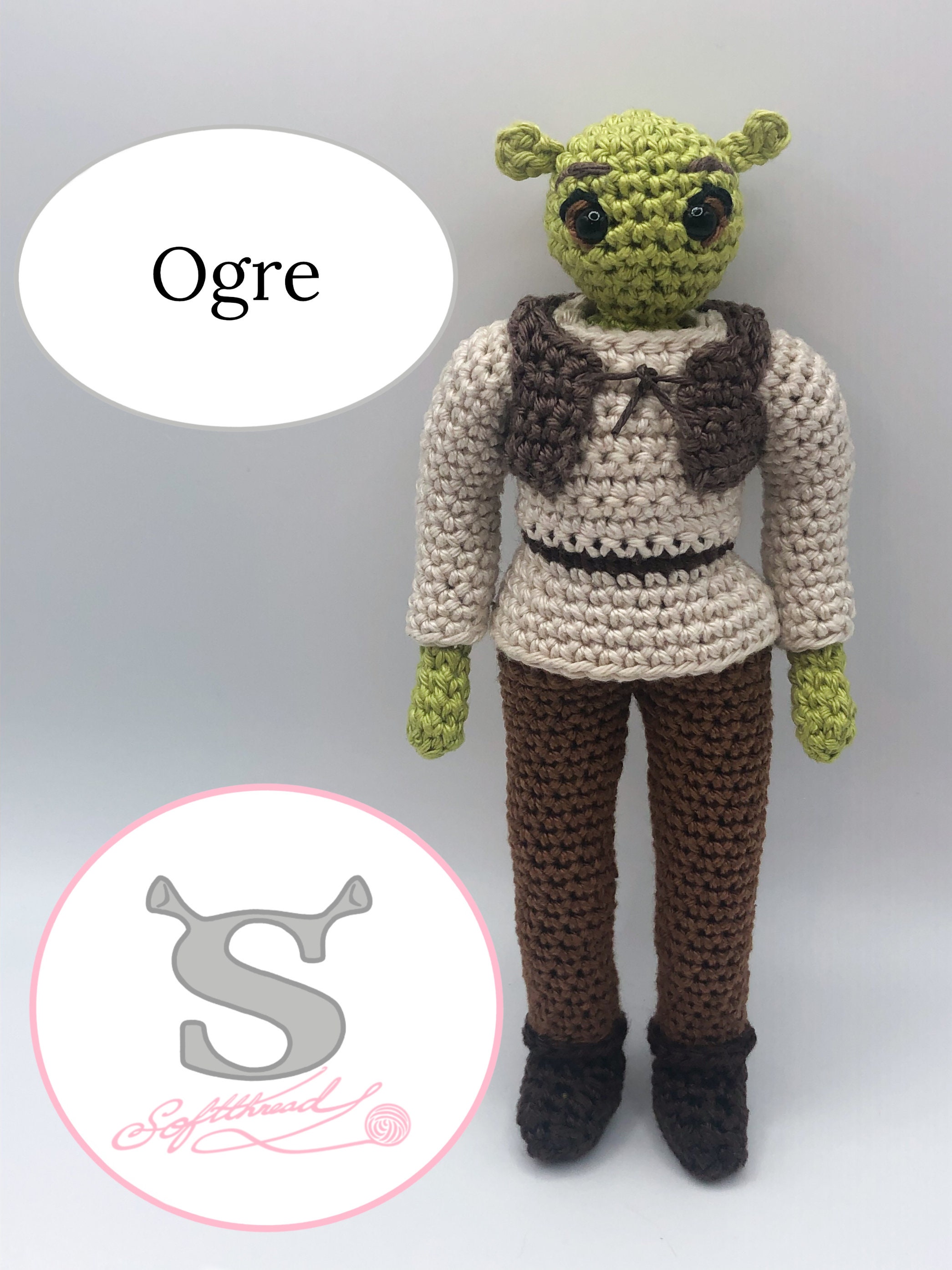 Ogre Crochet PDF Pattern / Crochet Dress-up Doll - Etsy