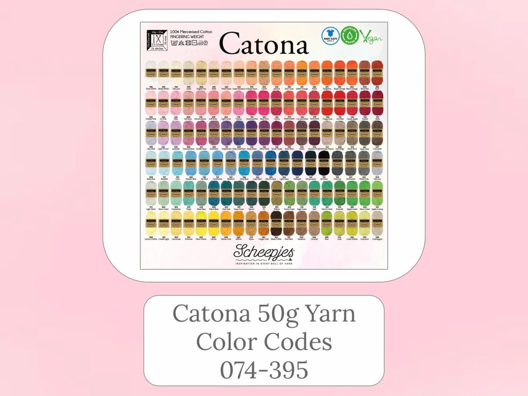 Catona 50g Yarn- Color Codes 074-395 / Scheepjes Brand - Etsy