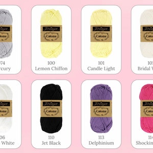 Catona 50g Yarn- Color Codes 074-395 / Scheepjes Brand - Etsy