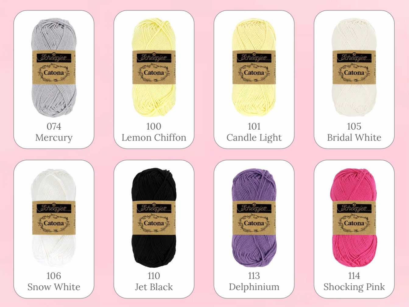 Catona 50g Yarn- Color Codes 074-395 / Scheepjes Brand - Etsy