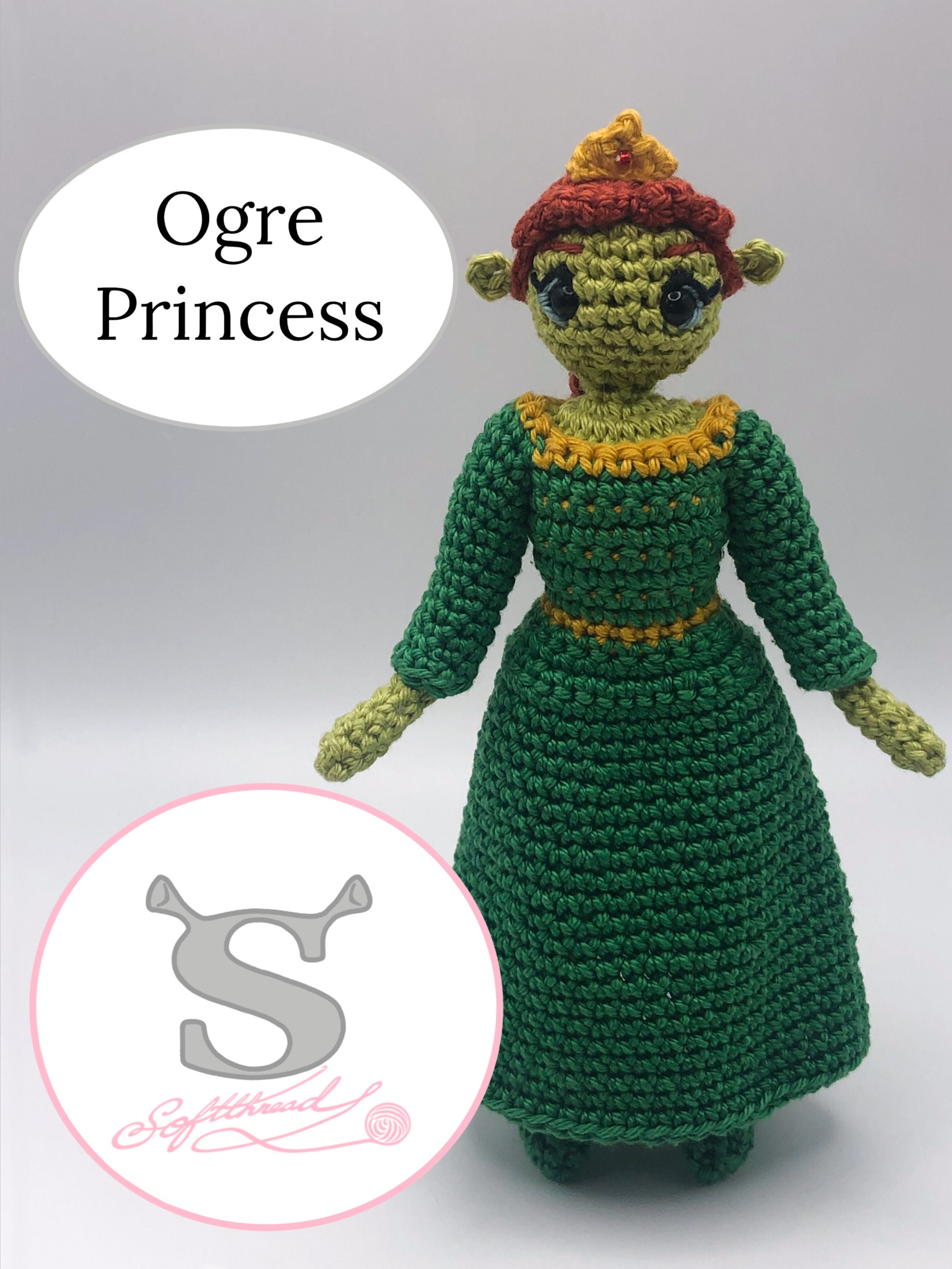 Ogre Princess- Crochet PDF Pattern / Crochet Dress-up Doll - Etsy