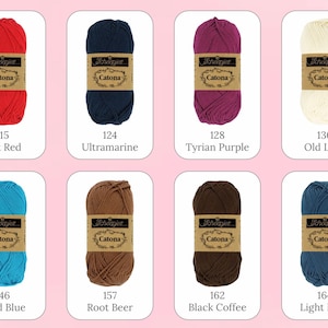 Catona 50g Yarn- Color Codes 074-395 / Scheepjes Brand - Etsy