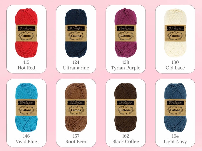 Catona 50g Yarn- Color Codes 074-395 / Scheepjes Brand - Etsy